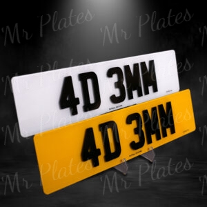 4D - 3mm Plates - Standard Size - Mr Plates - Nottingham