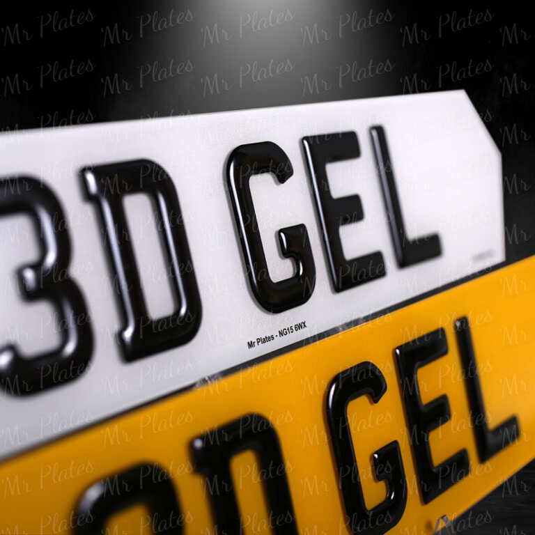 3D Gel Number Plates | Road Legal Number Plates