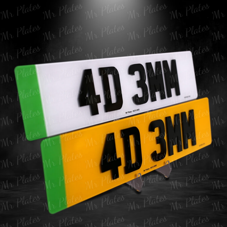 4D 3mm Number Plates | 4D 5mm Number Plates