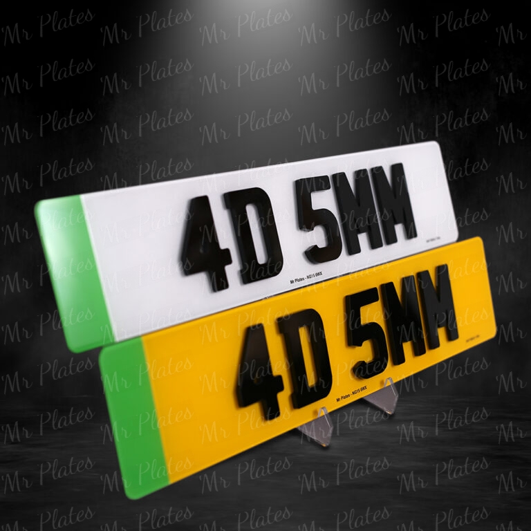 4D 3mm Number Plates | 4D 5mm Number Plates