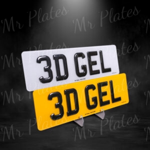 3D Gel Number Plates | Road Legal Number Plates