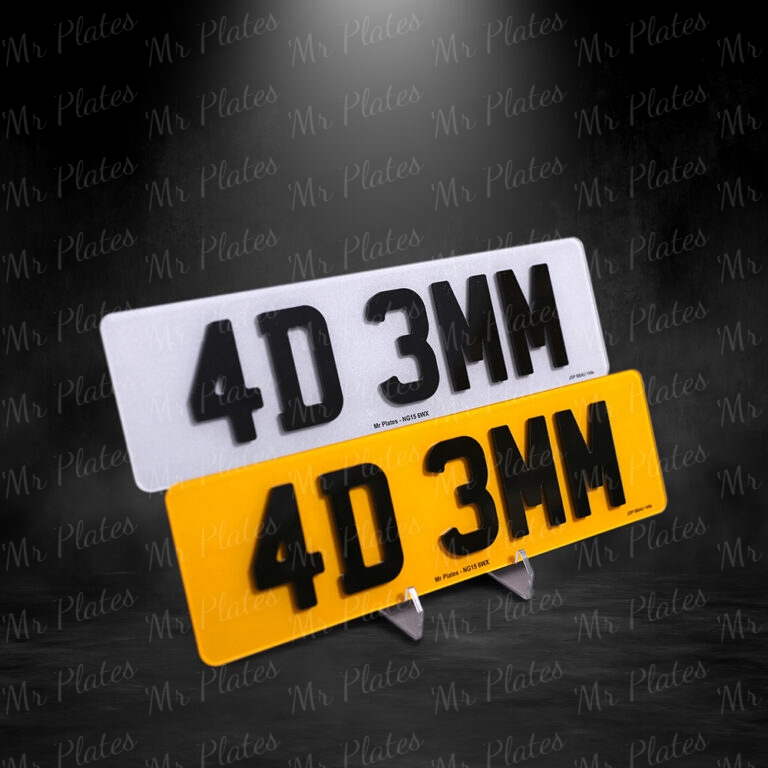 4D 3mm Number Plates | 4D 5mm Number Plates