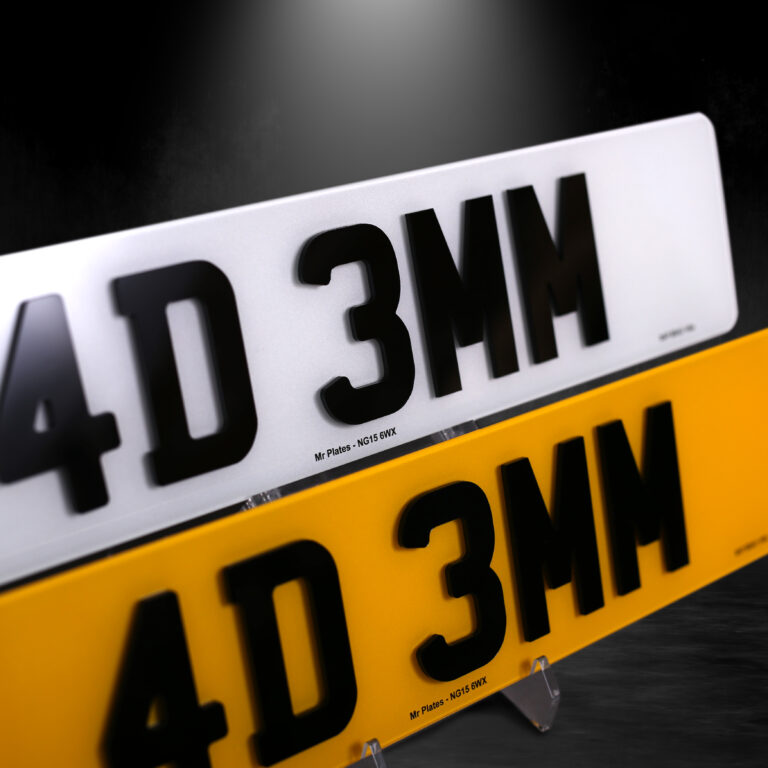 4D - 3mm Plates - Standard Size - Mr Plates - Nottingham