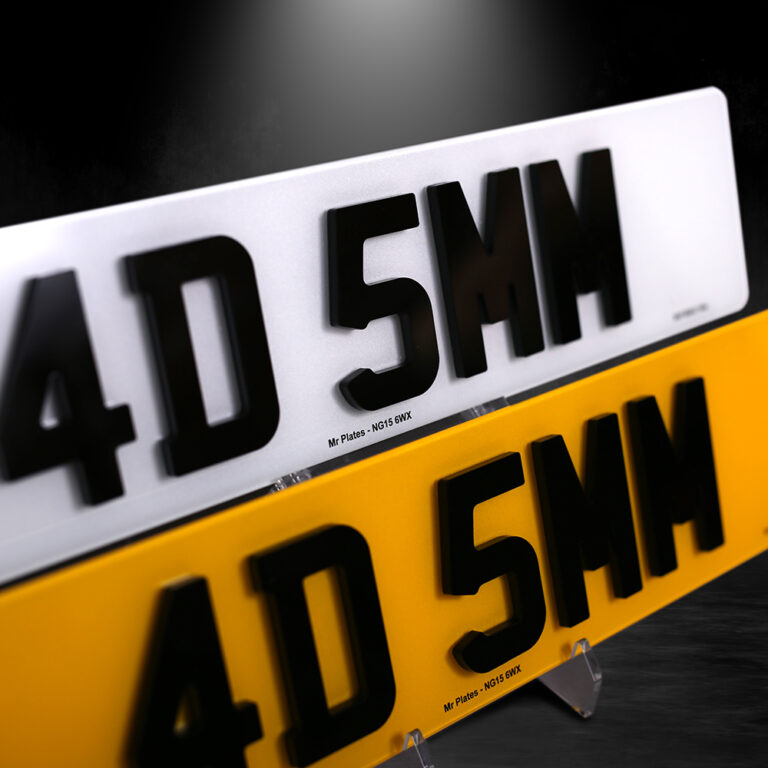 4D 3mm Number Plates | 4D 5mm Number Plates